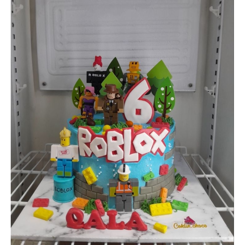 Jual kue ulang tahun karakter roblox/cake birthday roblox | Shopee ...