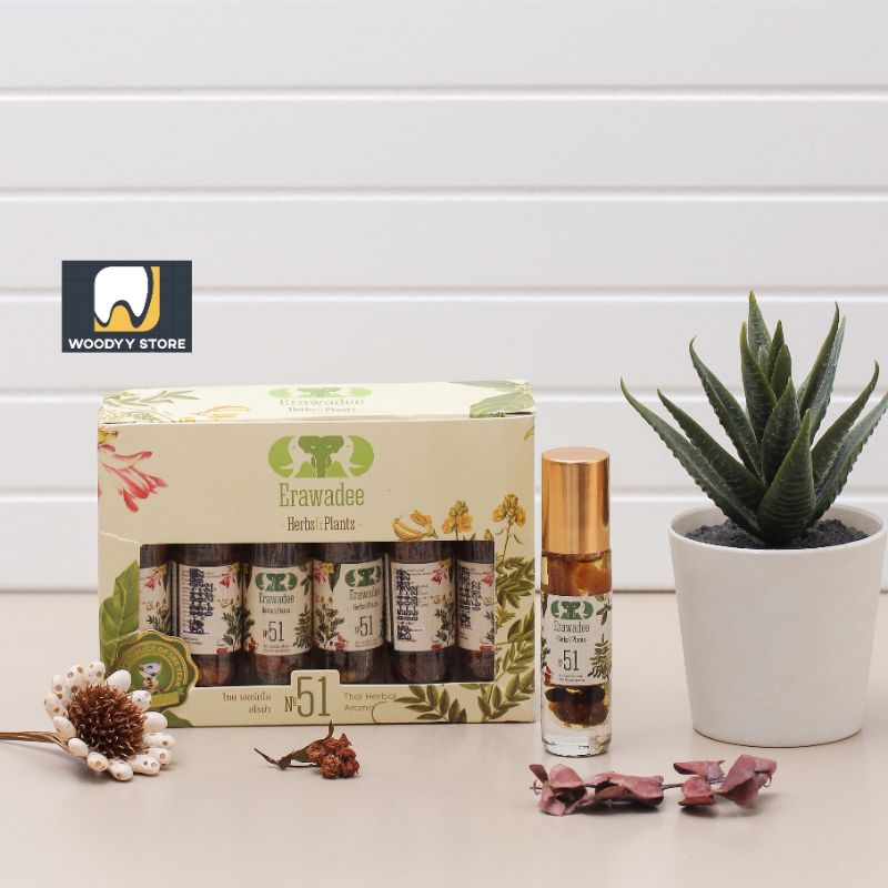Jual Minyak Angin Erawadee 51 Roll On Herbal ORIGINAL THAILAND PROMO ...