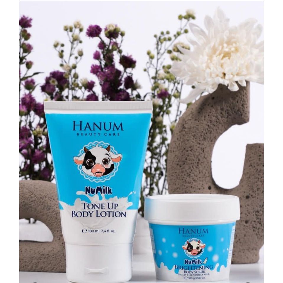 Jual Numilk Brightening scrub dan Numilk Tone up body lotion by Hanum ...