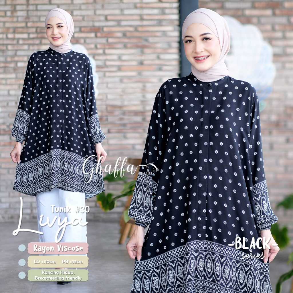 Jual Ghaffa The Label Livya Tunic / Baju Atasan Tunik Jumbo Kelly ...