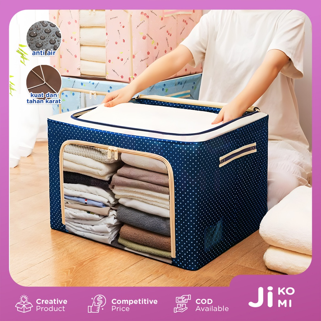 Jual Storage Box Pakaian Lipat Portable Kotak Tempat Penyimpanan Kain ...