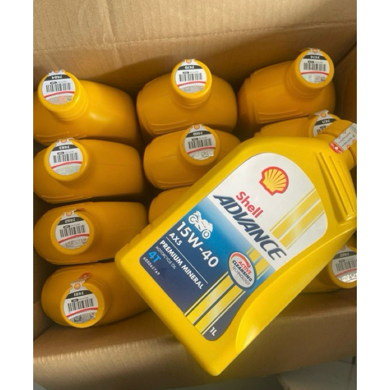 Jual sedus Shell Advance Ax5 SAE 15-40W 1 liter isi 12botol | Shopee ...