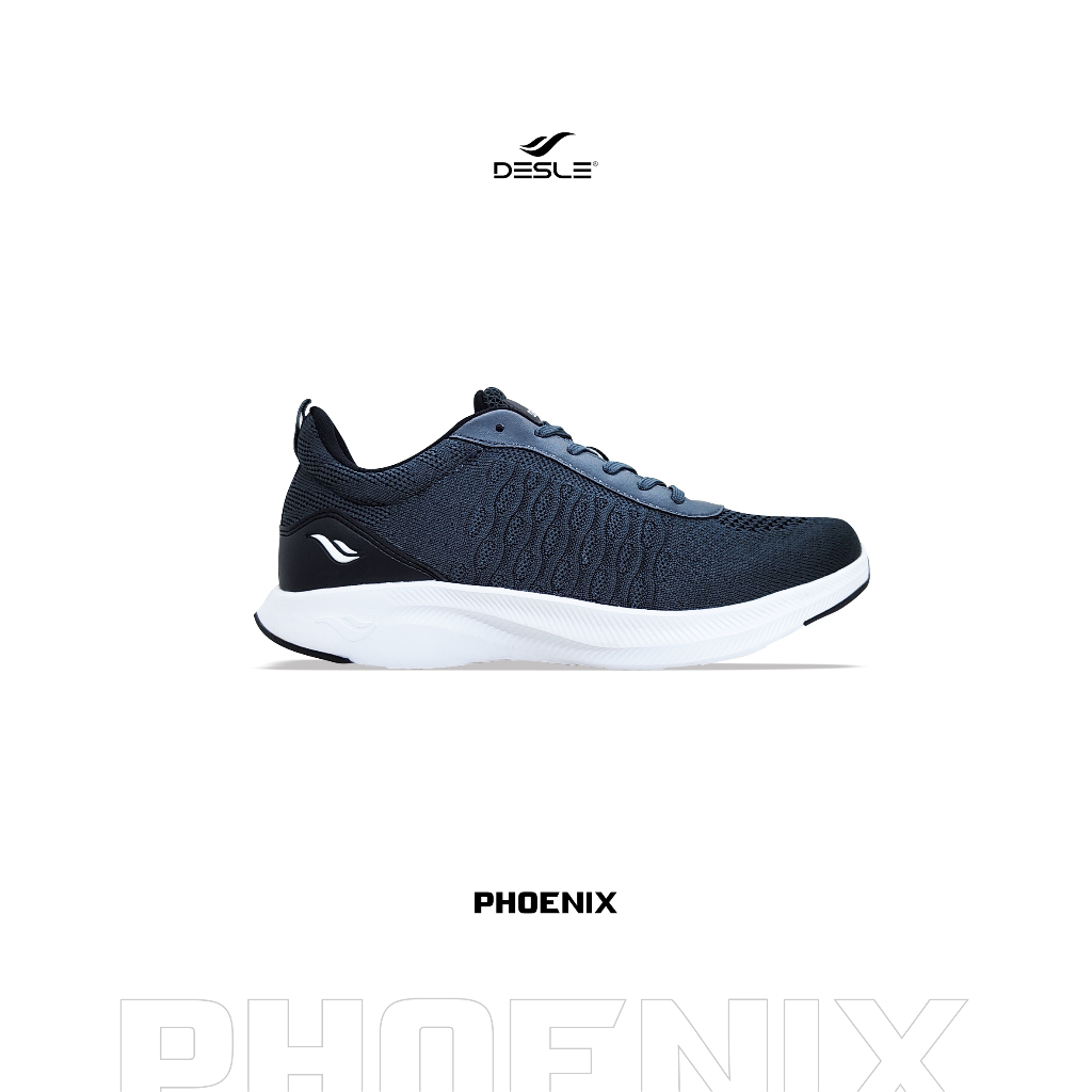 Jual Desle Shoes Sneakers Phoenix Abu Tua Putih | Shopee Indonesia