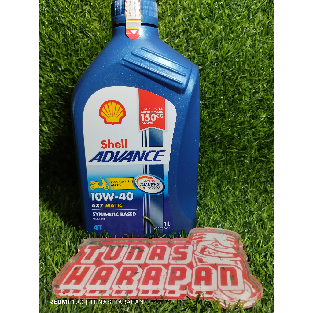 Jual Oli Shell Advance AX7 10w-40 Scooter Matic 1Liter Semi Synthetic ...