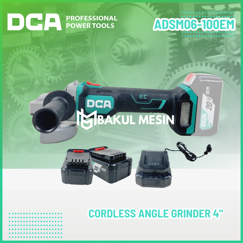 Jual DCA ADSM06-100EM Cordless Angel Grinder 4" Mesin Gerinda Baterai ...
