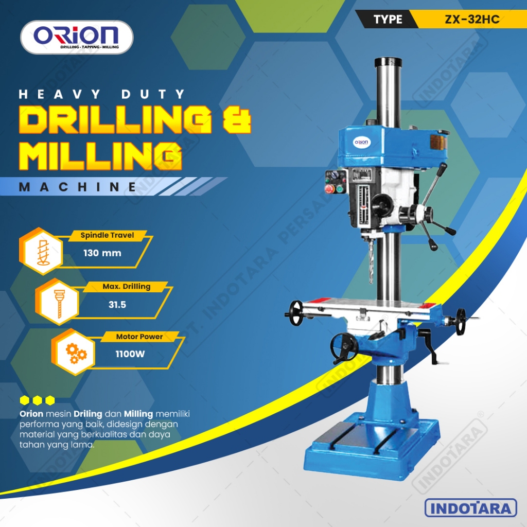 Jual Mesin Bor Duduk Orion Drilling & Milling Machine ZX-32 Series ...