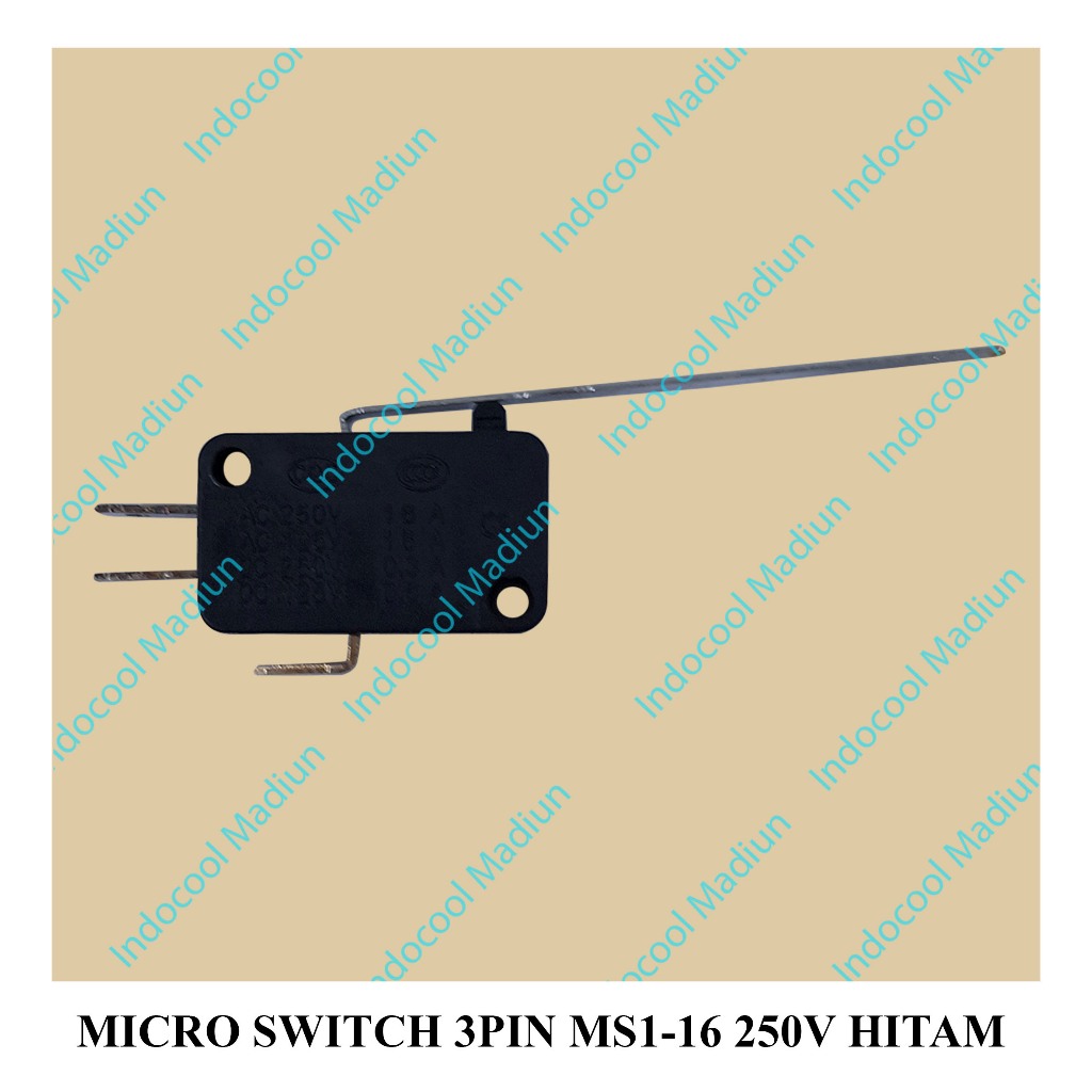 Jual M3MH SWITCH KAKI PANJANG/MICRO SWITCH 3 PIN MS1-16 250V HITAM ...