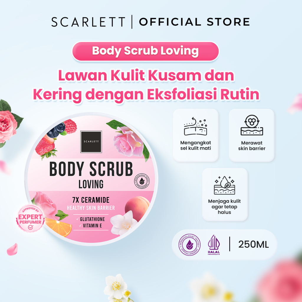 Jual Scarlett Whitening Loving Body Scrub - Lulur Scrub for Lightening ...