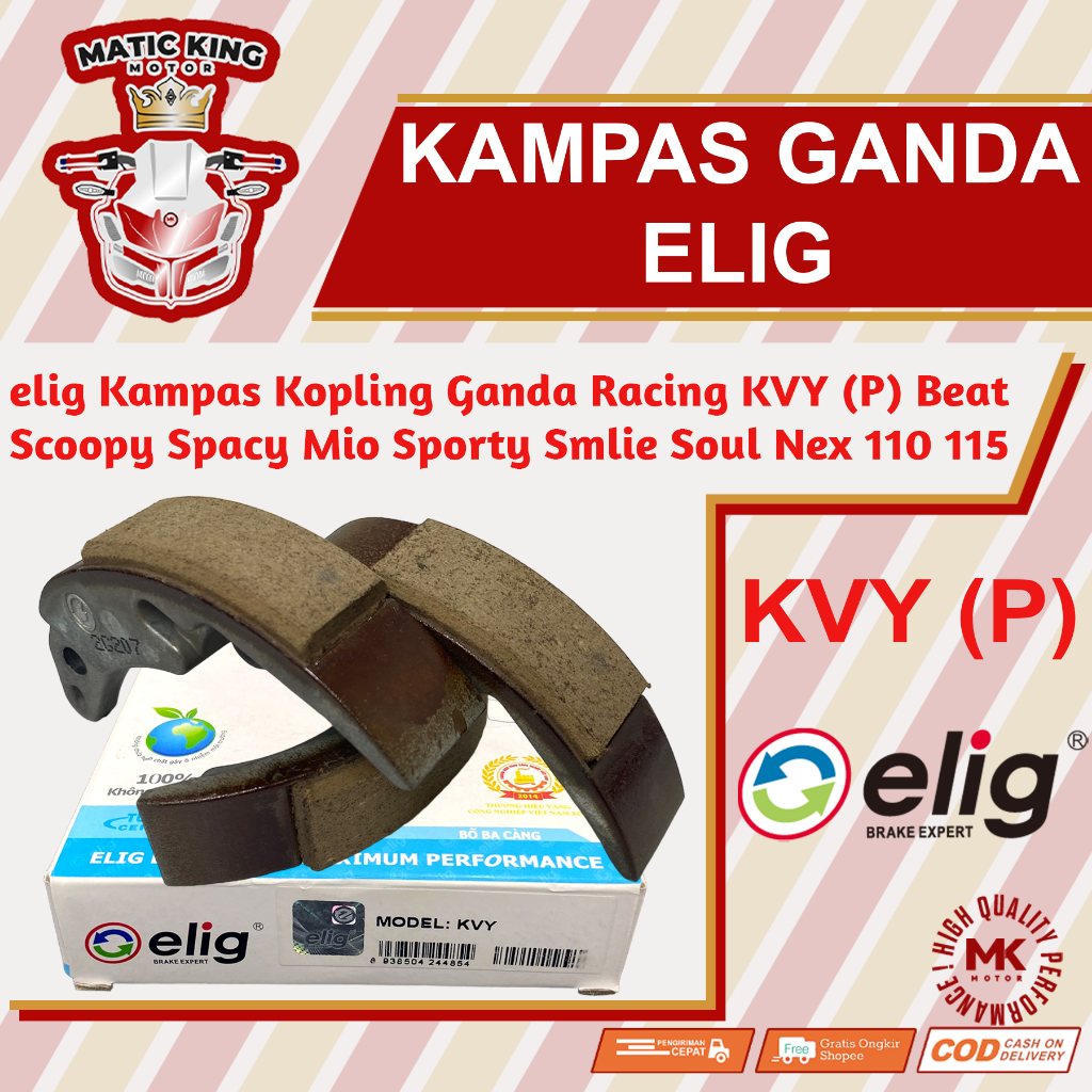 Jual elig Kampas Ganda Kopling Mio Sporty Smile Fino Soul 110 Karburator 5TL KVY(P) | Shopee ...