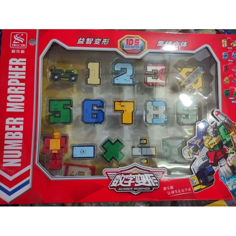 Jual BLOK BONGKAR PASANG ROBOT ANGKA EMCO MORPHERS MEGABOTS 0-9 ...