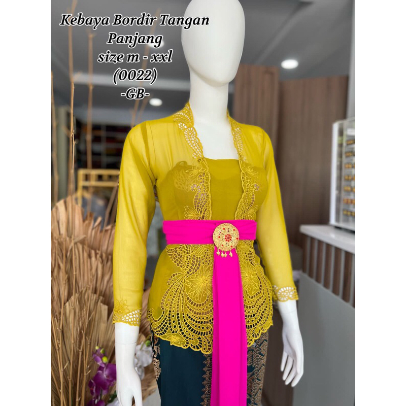 Jual kebaya sutra creft crepe bordir lengan panjang kancing klepet ...