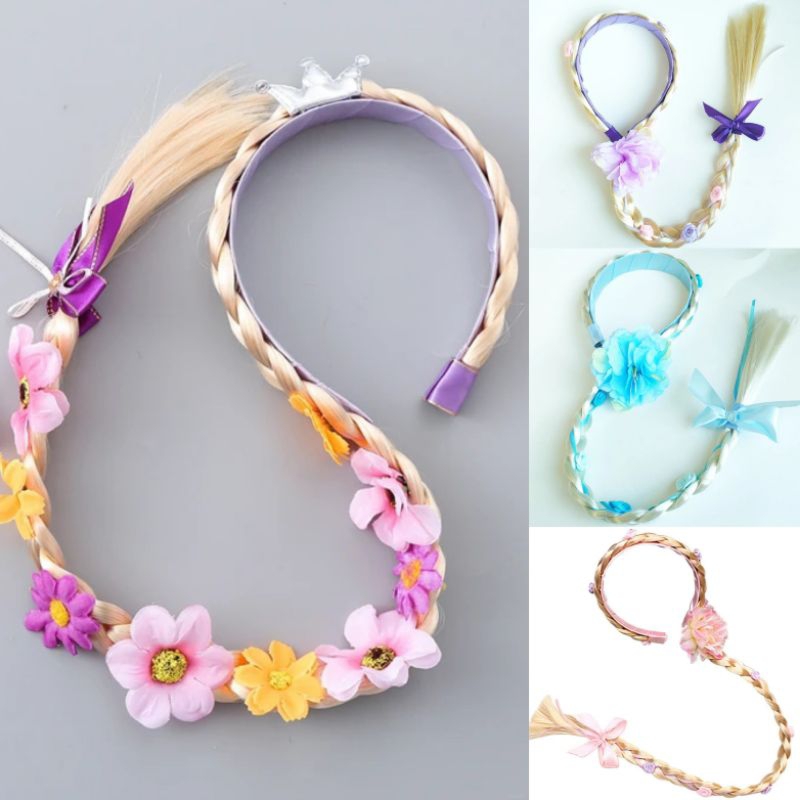 Jual Bando Rapunzel anak kepang fleur Bunga disney princess Elsa frozen ...