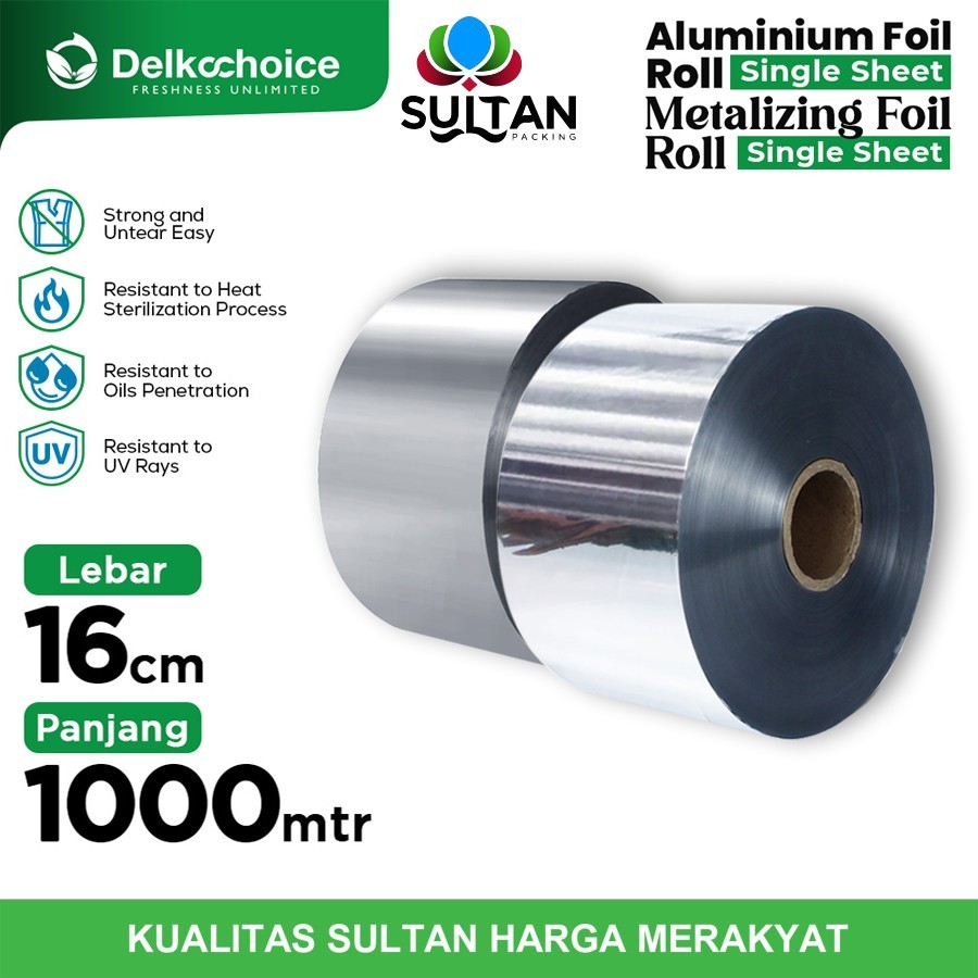 Jual Alumunium Metalizing Foil Film Roll FoodGrade Single Sheet ...