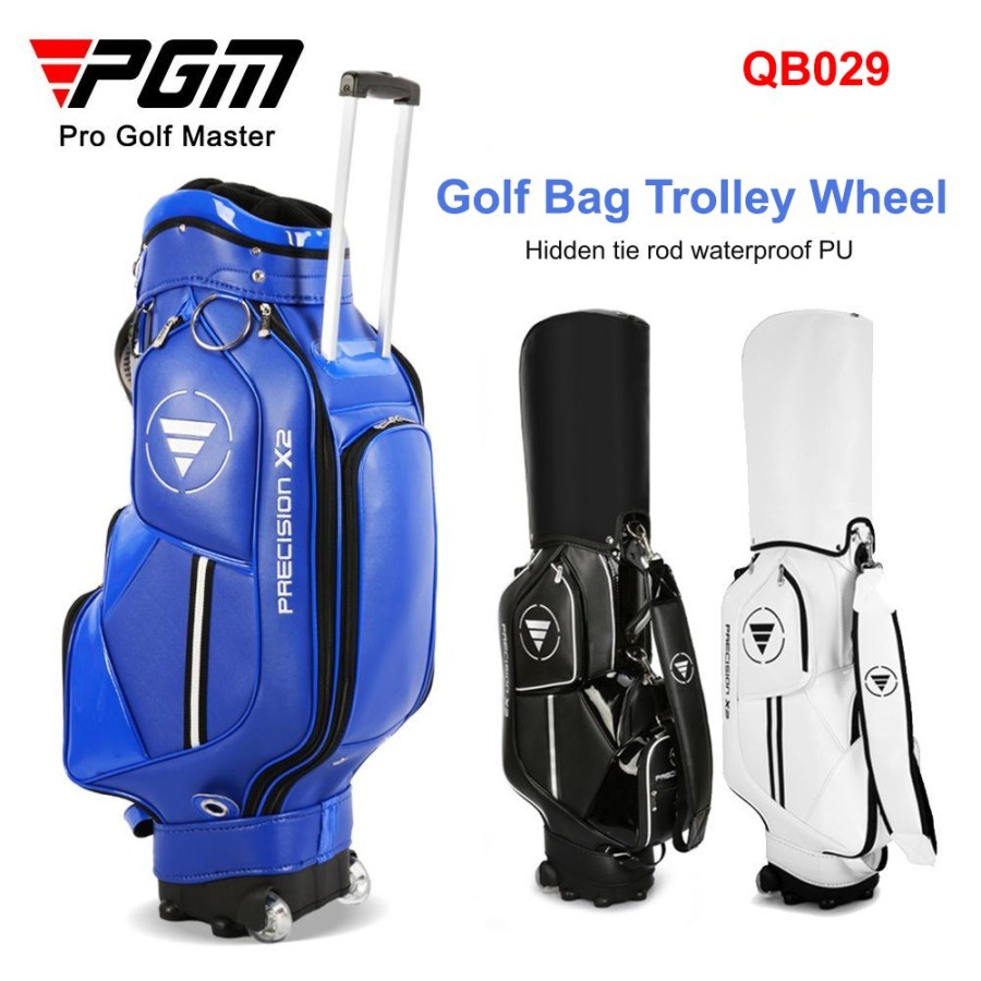 Jual PGM QB029 Tas Golf Club Trolley X2 Roda Troli Hold Muat 13 Stick ...