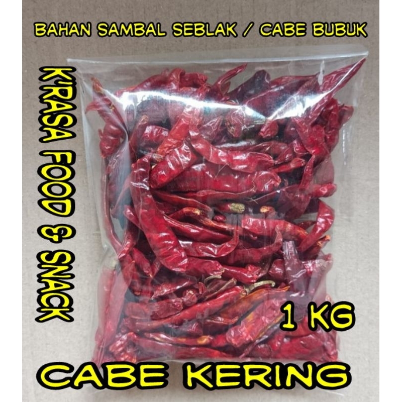 Jual cabe teja kering fresh japlak pedas rawit kering bahan sambal ...
