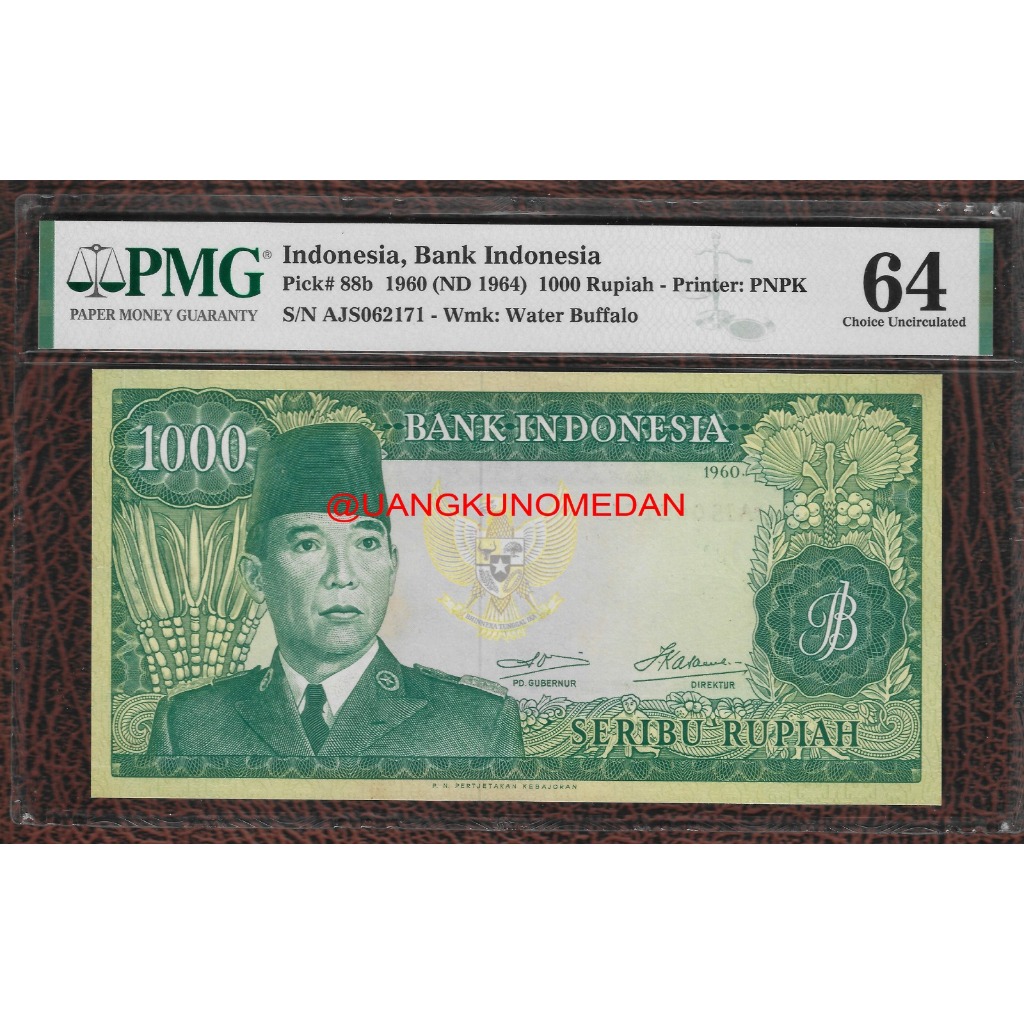Jual Uang 1000 Rupiah Soekarno PMG | Shopee Indonesia