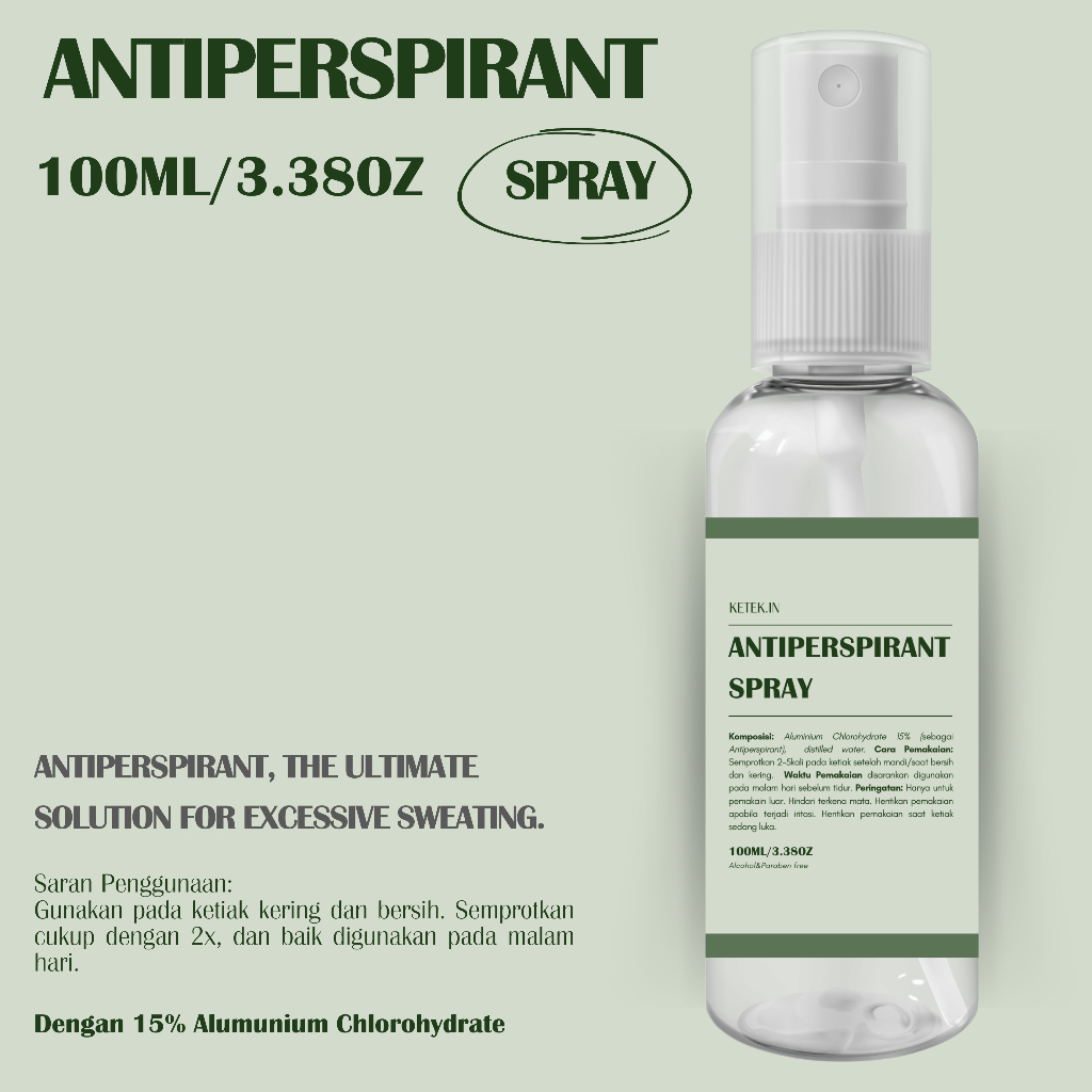 Jual Antiperspirant Spray 100ML / KETEK.in Penahan Keringat Ketiak ...