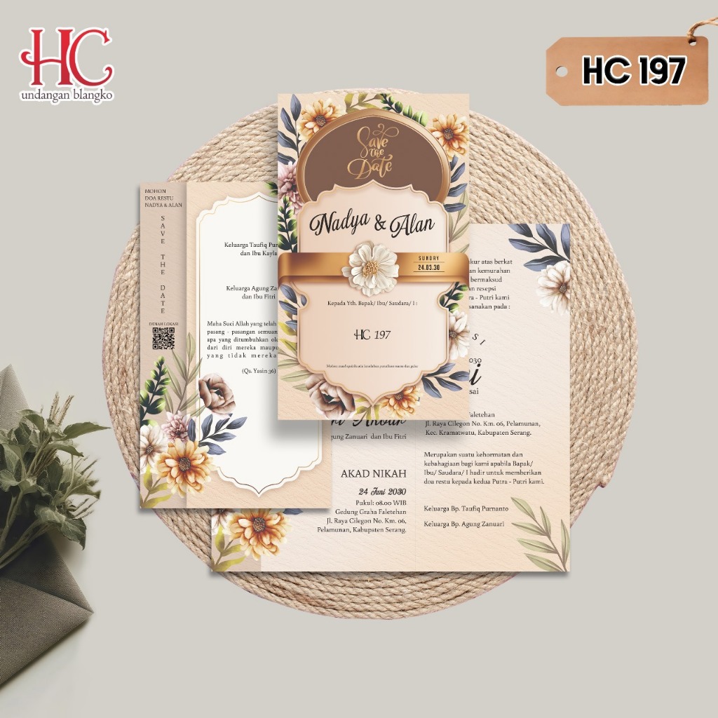 Jual Blangko Undangan HC 197 (Free File Setting Corel) | Shopee Indonesia