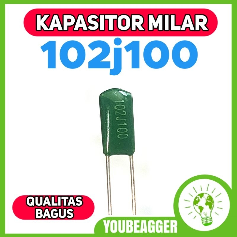 Jual Kapasitor milar 102j 100v | Shopee Indonesia