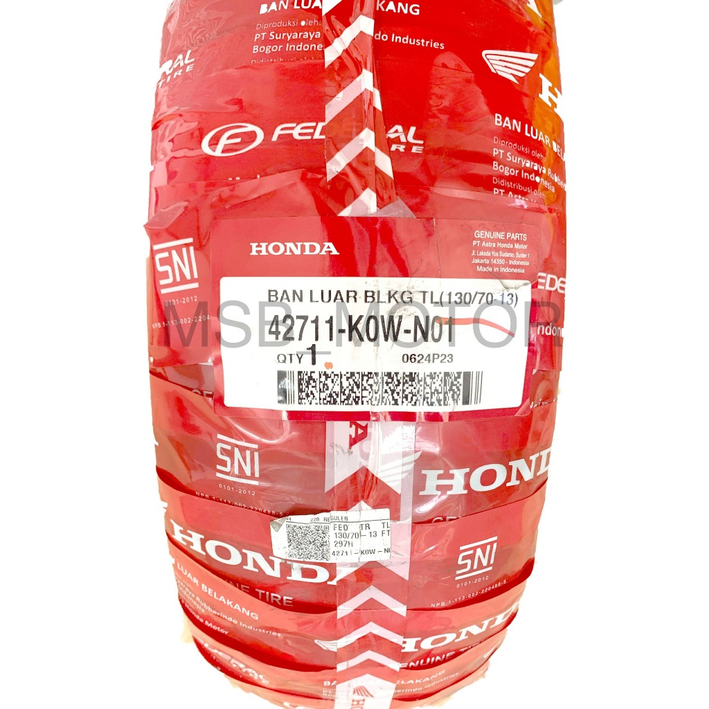 Jual Ban Luar Tubeless AHM 130/70-13 42711 K0W N01 ADV 150 | Shopee ...