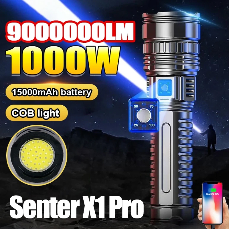 Jual Anbolt X1 Pro Senter LED Super Terang Jarak Jauh 2km Zoom Senter ...