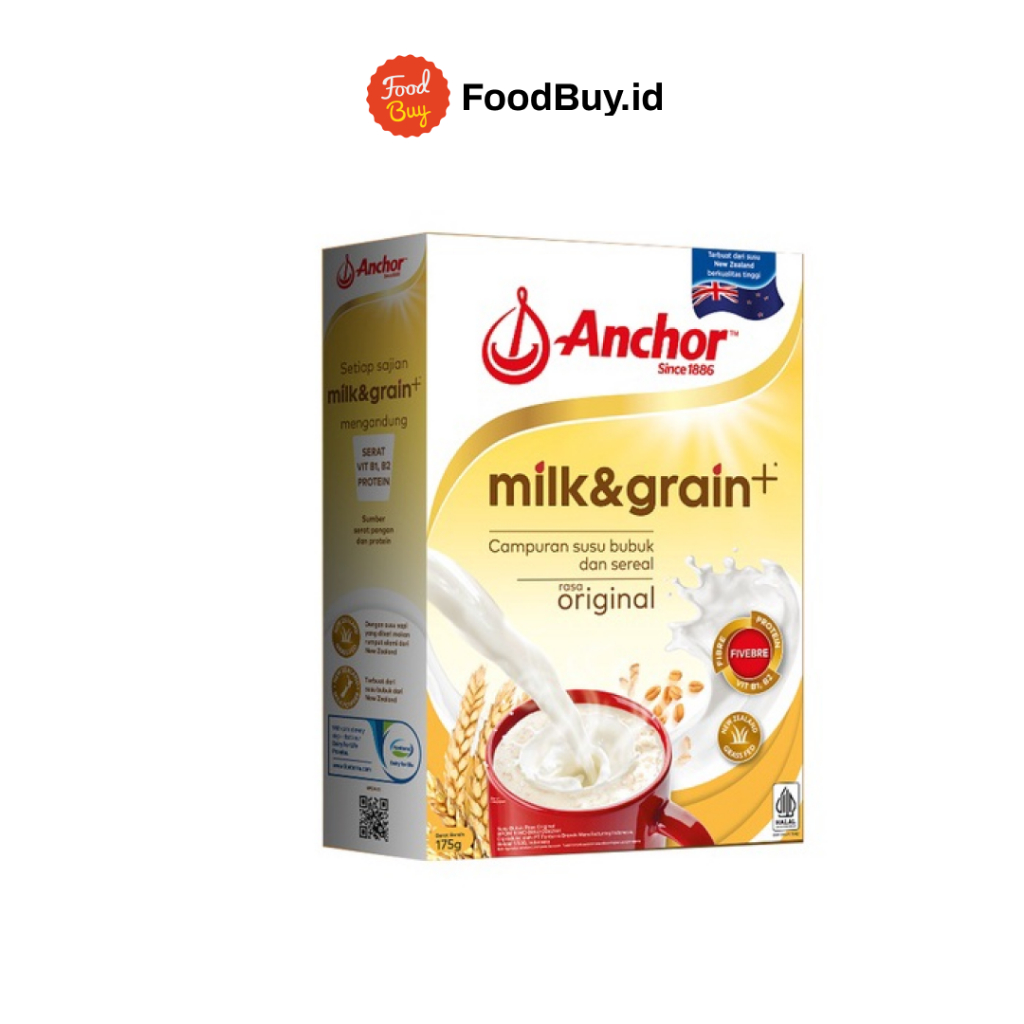 Jual Anchor Susu Bubuk Milk & Grain+ Rasa Original 175 gr | Shopee ...