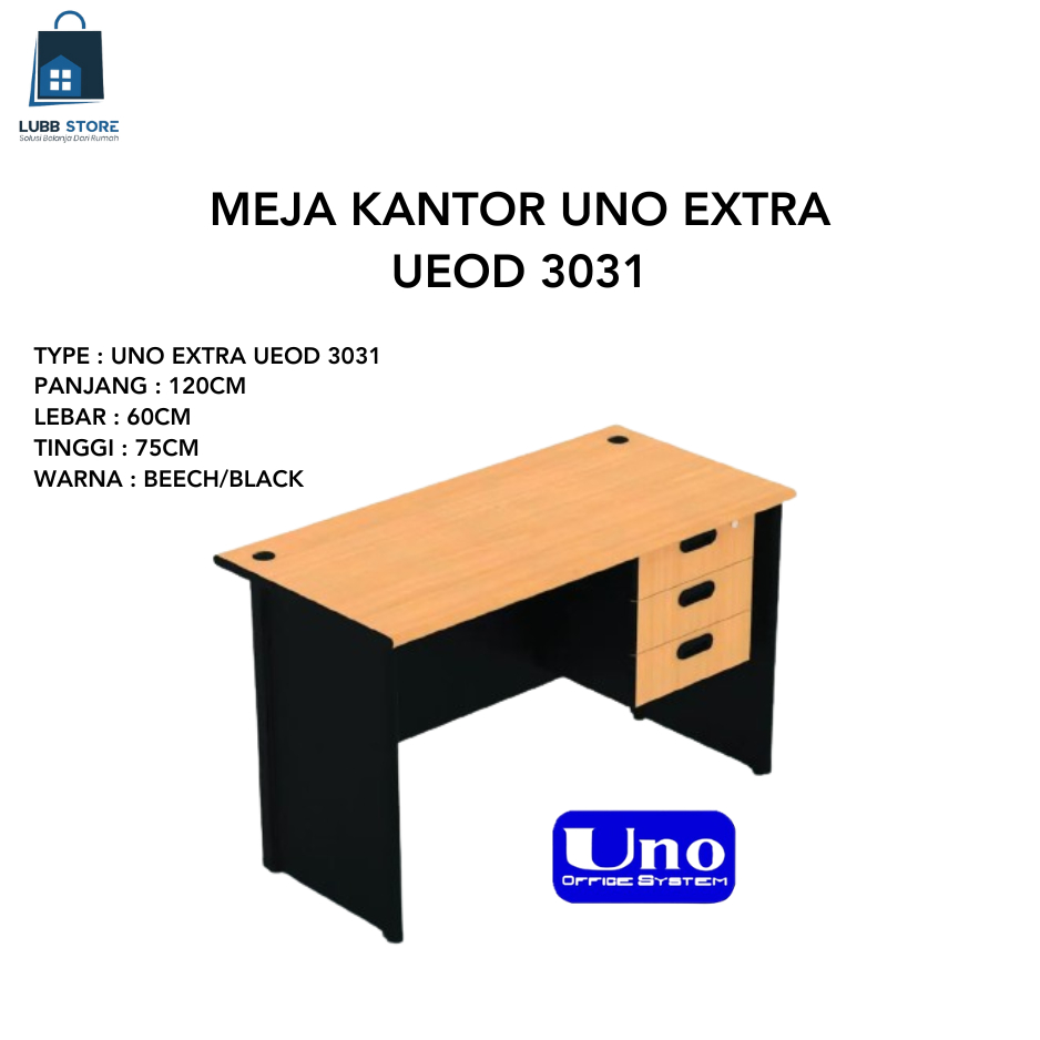 Jual MEJA KANTOR LACI UNO UEOD 3031 MEJA KANTOR UNO EXTRA LACI 3 SUSUN ...