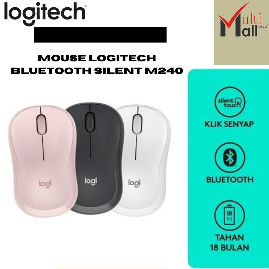 Jual MOUSE LOGITECH BLUETOOTH SILENT M240 | Shopee Indonesia
