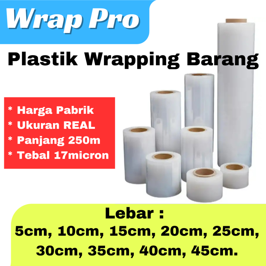 Jual Plastik Wrapping Barang Bening / Stretch Film Roll 5cm 10cm 15cm ...