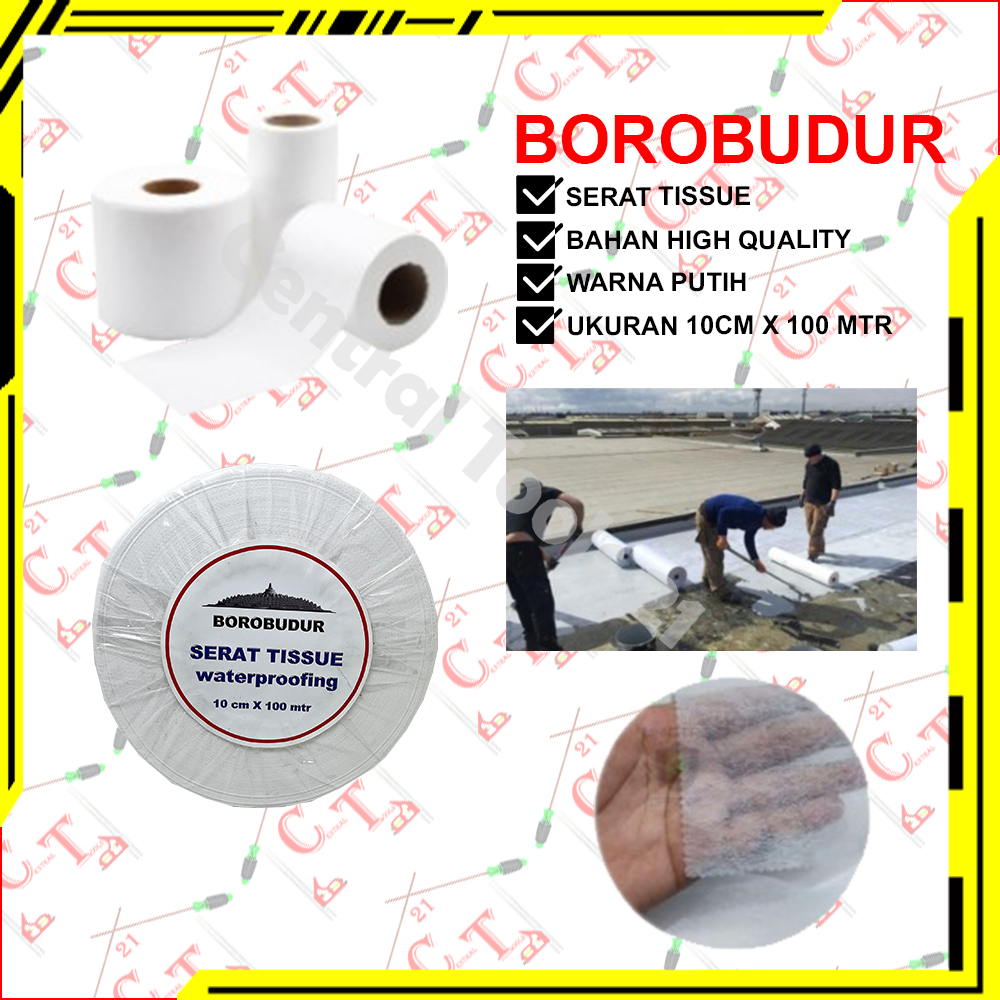 Jual Kain Serat Tissue Waterproof Anti Bocor Roll 10XCM X 100M ...