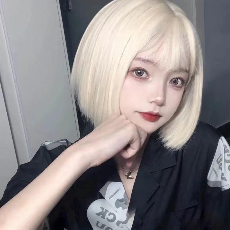 Jual Wig Rambut Pendek Cantik / Rambut Palsu Pendek Gaya Wanita Canti ...