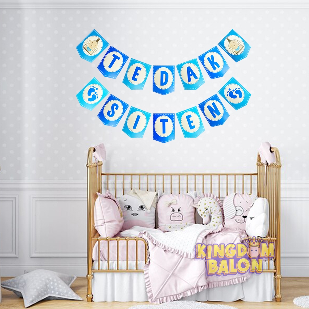 Jual Banner Syukuran Tedak Siten Biru / Banner Tedak Siten / Party Flag ...