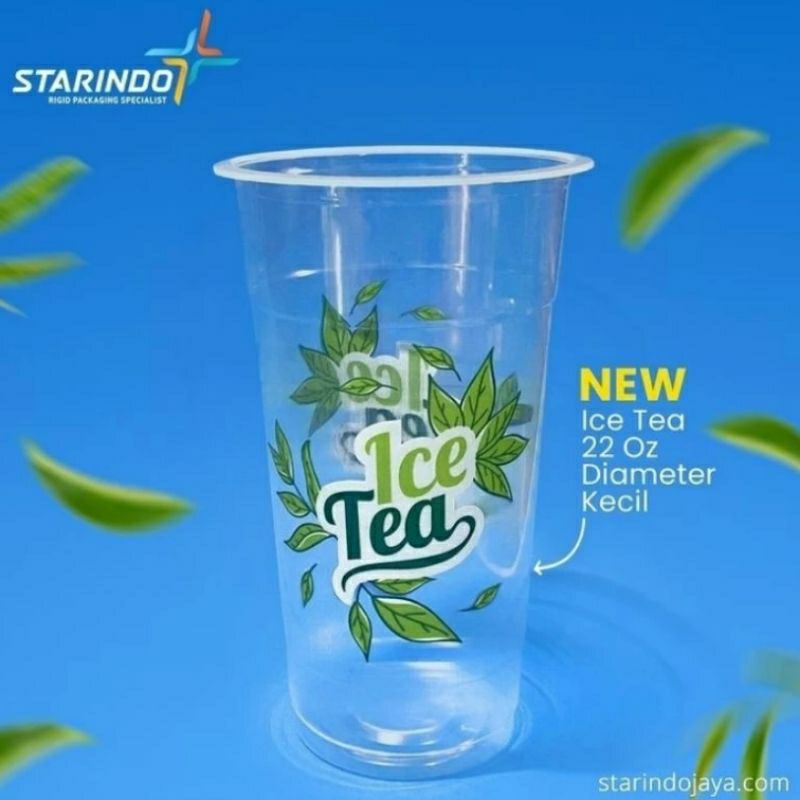 Jual Promo Gelas Cup Sablon Starindo Ice Tea 22 Oz Cup Es Teh Jumbo ...