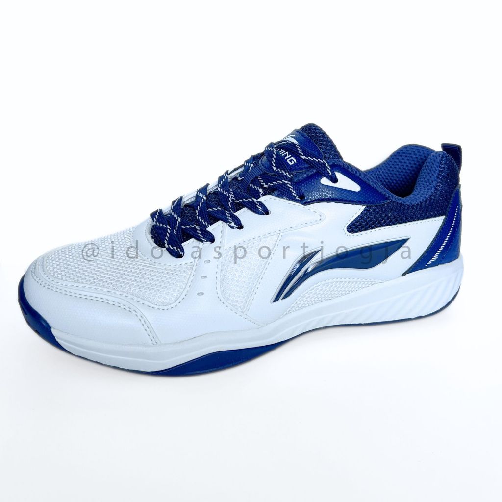 Jual Li-Ning Ultra III White/Navy Sepatu Badminton | Shopee Indonesia