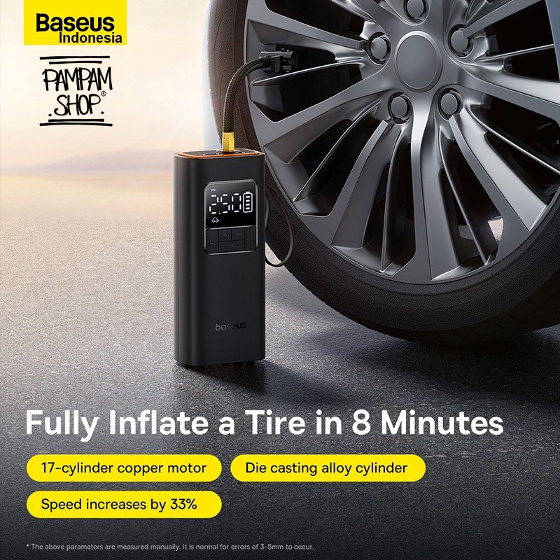 Jual BASEUS Super Mini Pro Inflator Pump Pompa Ban Kendaraan Mobil ...