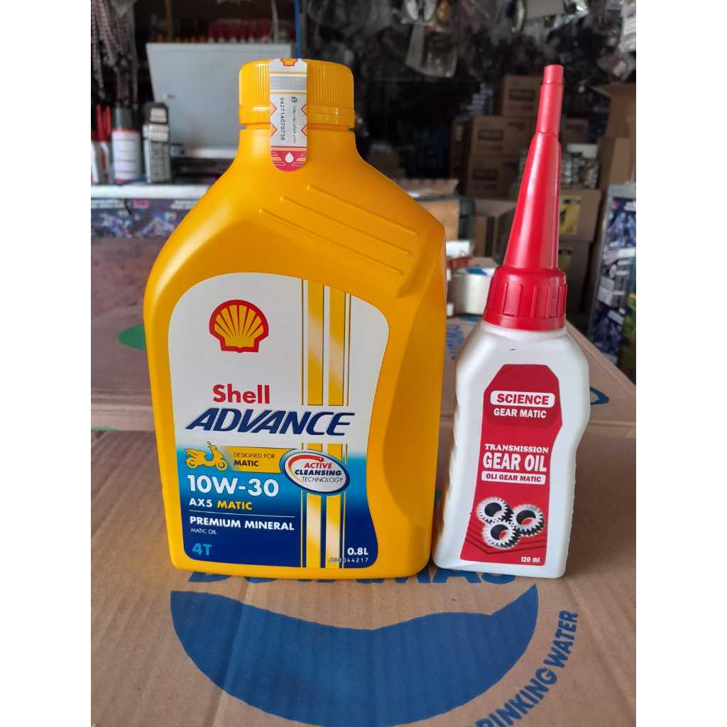 Jual BONUS GARDAN OLI SHELL MATIC SCOOTER 10W-30 AX5 0,8L + OLI GEAR ...