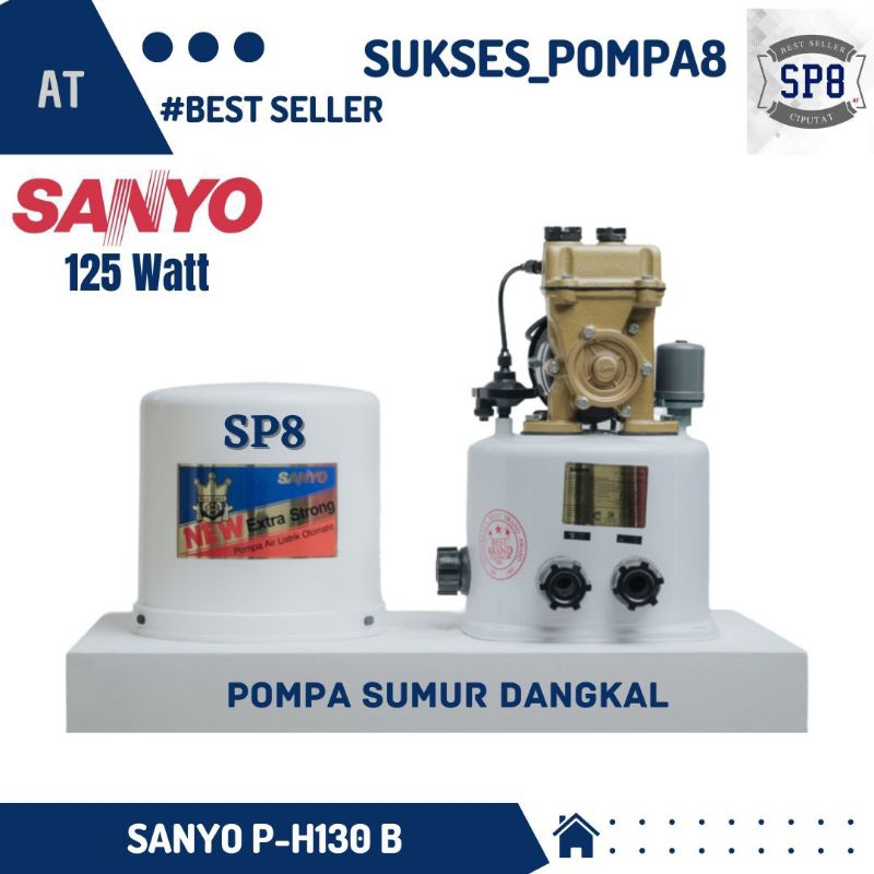 Jual Pompa Air SANYO P-H130B Otomatis / Pompa Air Sumur Dangkal ...