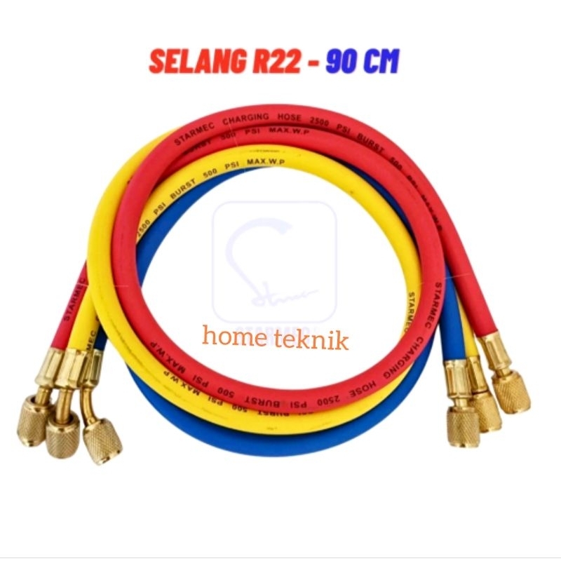 Jual Selang manifold R22 1 set 3pcs panjang 90cm | Shopee Indonesia