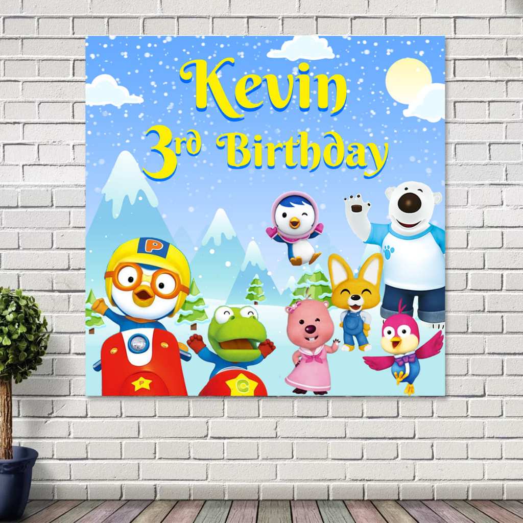 Jual Pororo Gunung - Backdrop Birthday / Banner Flexi / Background ...