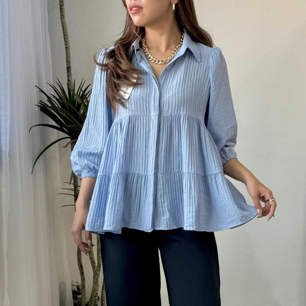 Jual Blouse Polos Wanita / Atasan Cewek Korea Style / Blus Premium ...