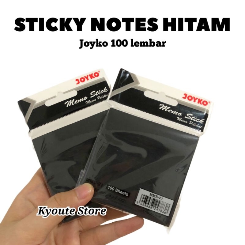 Jual Joyko Black Sticky Notes Catatan Tempel Kertas Hitam 100 Lembar ...