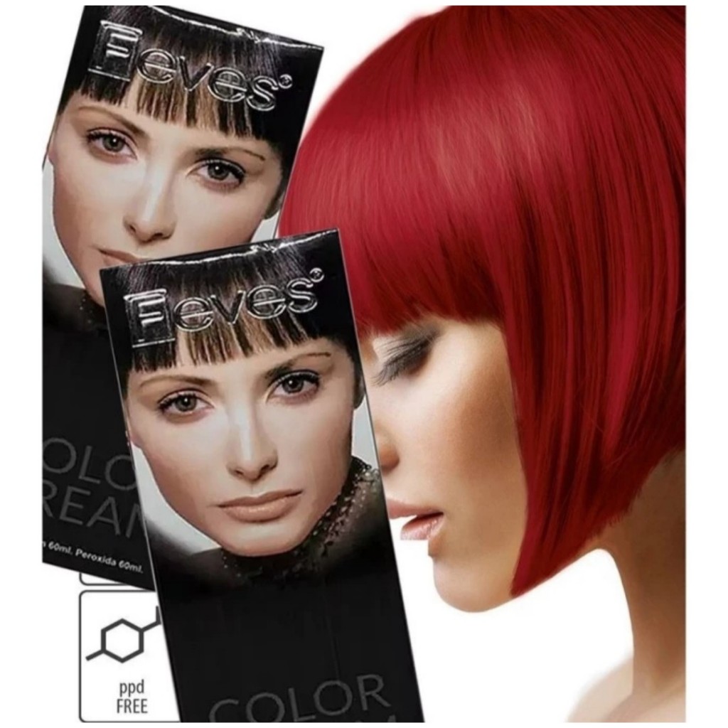 Jual feves hair Color I Pewarna Rambut 60ml color cream dan 60ml ...