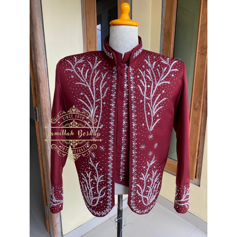 Jual Beskap Jawa Maroon || Beskap Jawa || Beskap Pengantin Jawa ...