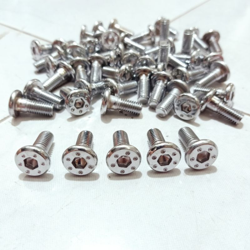 Jual Baut Piringan Cakram Baut Disk Piringan Universal Model chrome bintik Universal Beat Vario ...