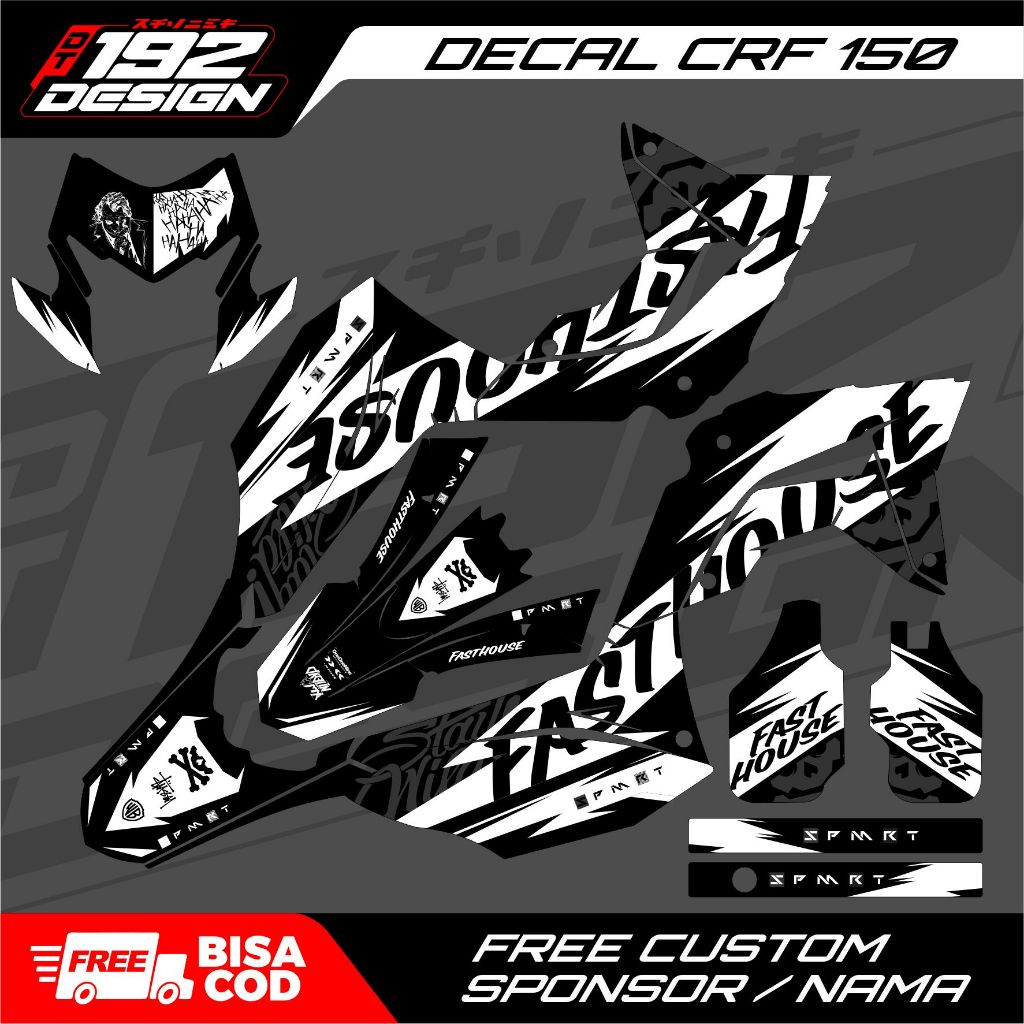 Jual Decal Crf 150 L Design Fasthouse V2 Full Body Custom | Shopee ...