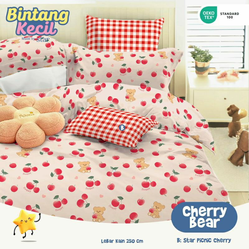 Jual Sprei Katun Star Kids motif Cherry Bear | Shopee Indonesia