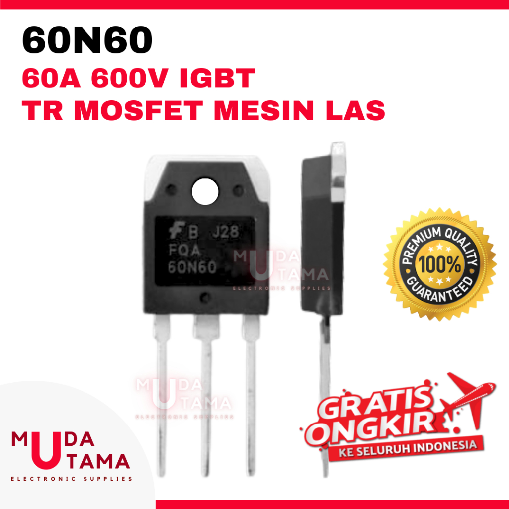 Jual Transistor Mosfet 60N60 Mesin Las - TR 60N60 - TR Las 60A 600V ...
