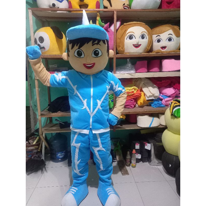 Jual Kostum badut karakter boboiboy biru Termurah | Shopee Indonesia