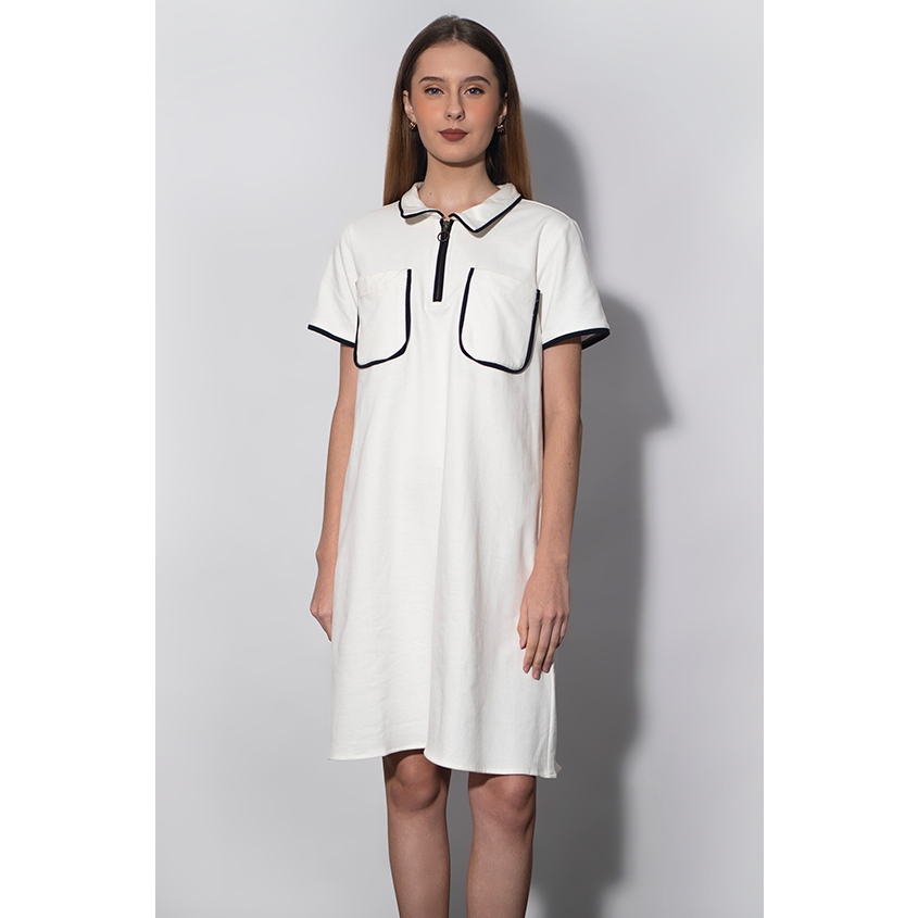 Jual COTTONINK Defect Sale - Dress Wanita Off-White Motya | Shopee Indonesia