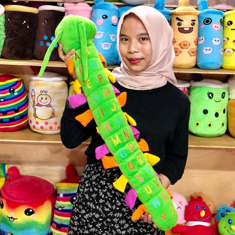 Jual Boneka Ulil Panjang 80 cm, boneka ULAT lucu mobil SNI ulil besar ...
